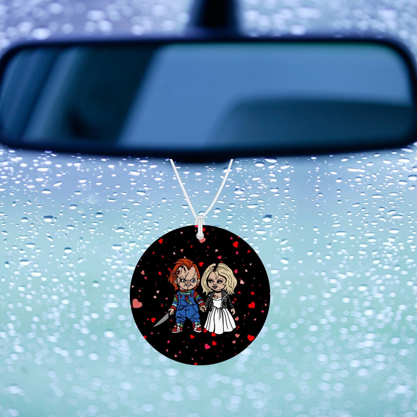 Horror Couple Air Freshener | Valentines Day Horror Decor | Horror Car ...