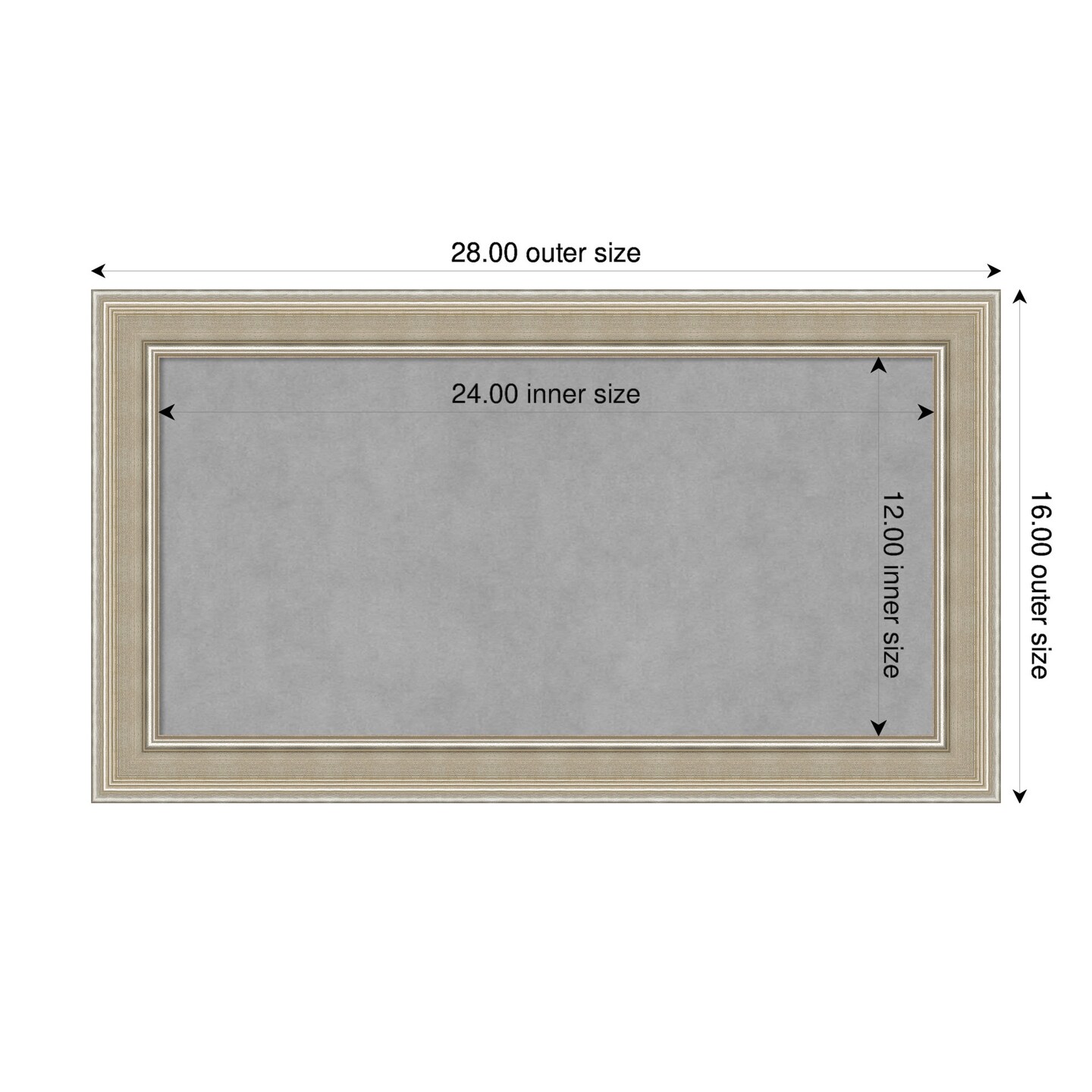 Mezzo Silver Wood Framed Magnetic Board | Michaels