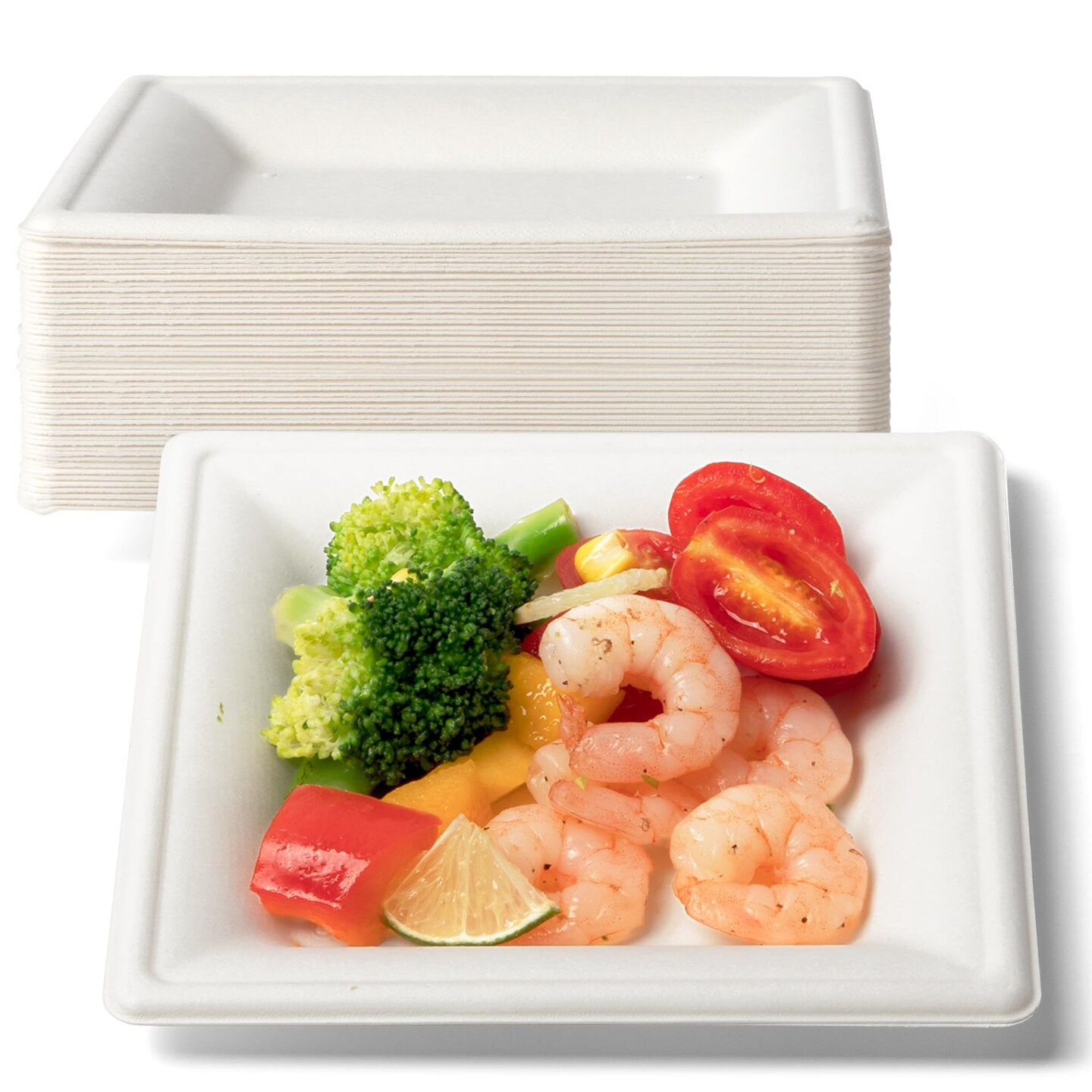 Fit Meal Prep [50 Pack Compostable Paper Plates, 6" Appetizer Plate ...