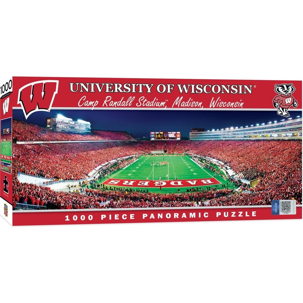 Wisconsin Badgers 1000 Piece Panoramic Jigsaw Puzzle Camp Randall ...