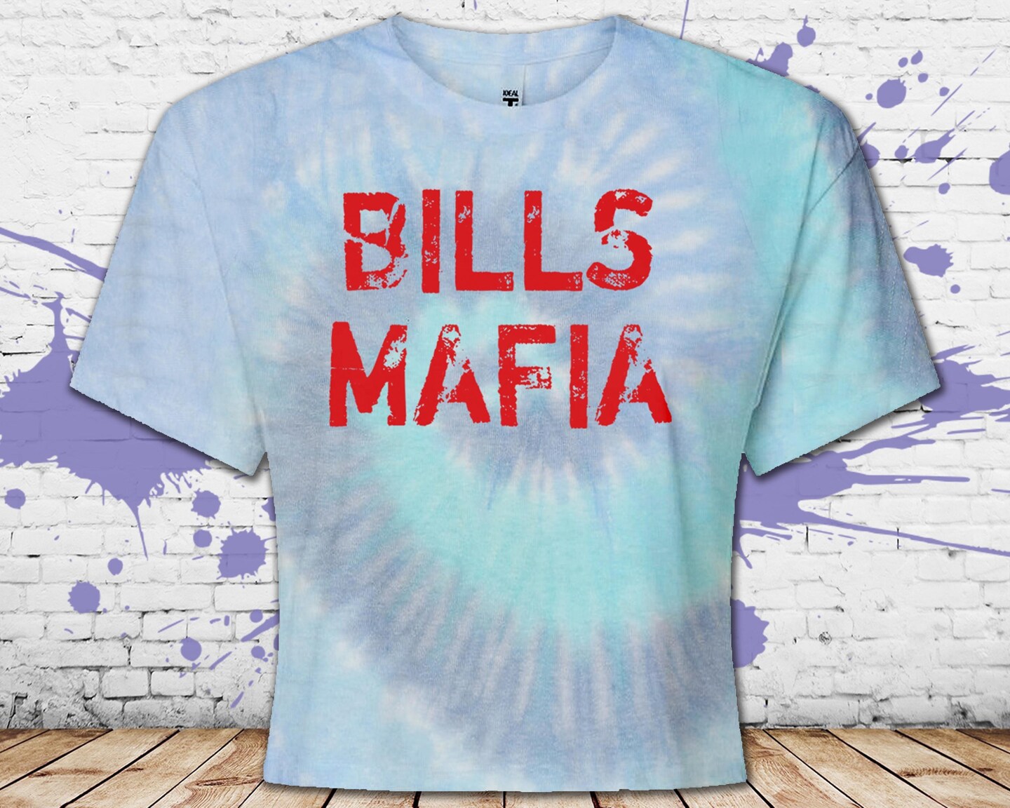 Distressed Bills Mafia Red Print Cropped T Shirt 2778-Z | MakerPlace by ...