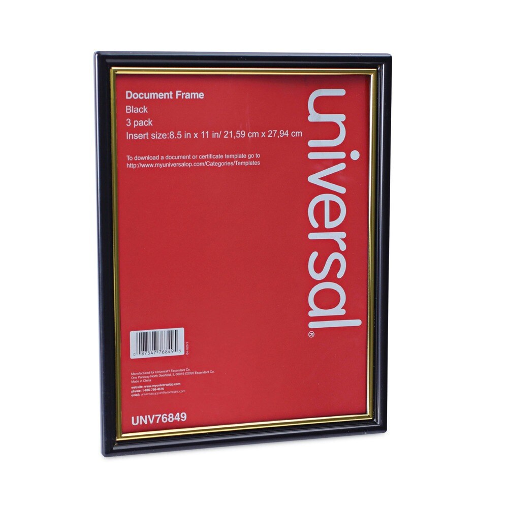 Universal 8.5 in. x 11 in. All Purpose Insert Document Frame - Black ...