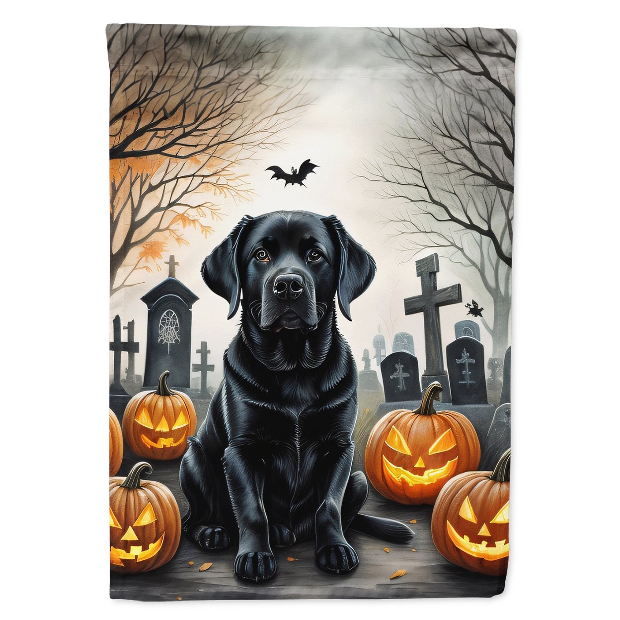 Black Labrador Retriever Spooky Halloween House Flag | Michaels