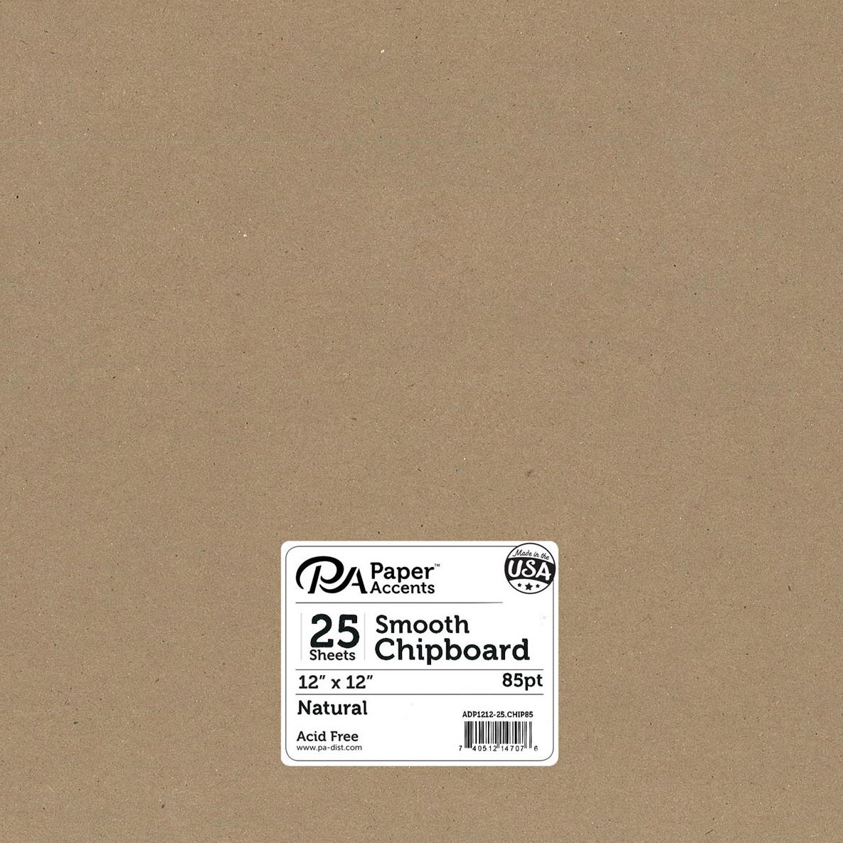 Accent Design Paper Accents Chipboard 12"x12" 2X Heavy 85pt Natural ...