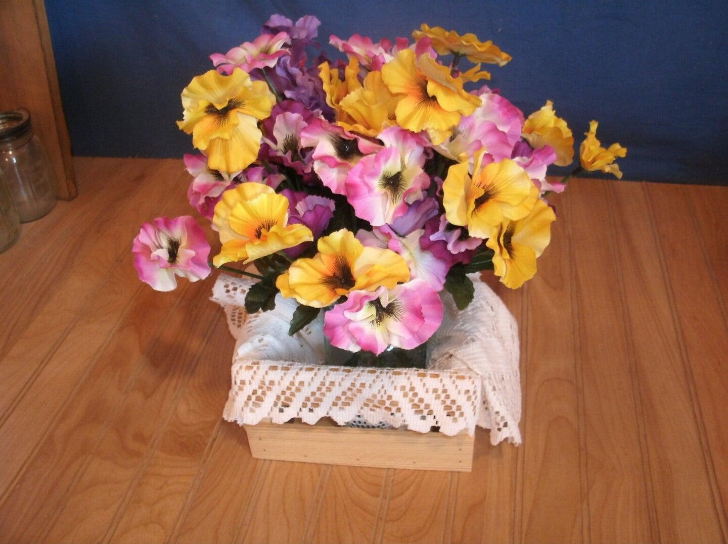 8" Small Wooden Crate, Wood Crate, Rustic Mason Jar Crate, Mason Jar ...