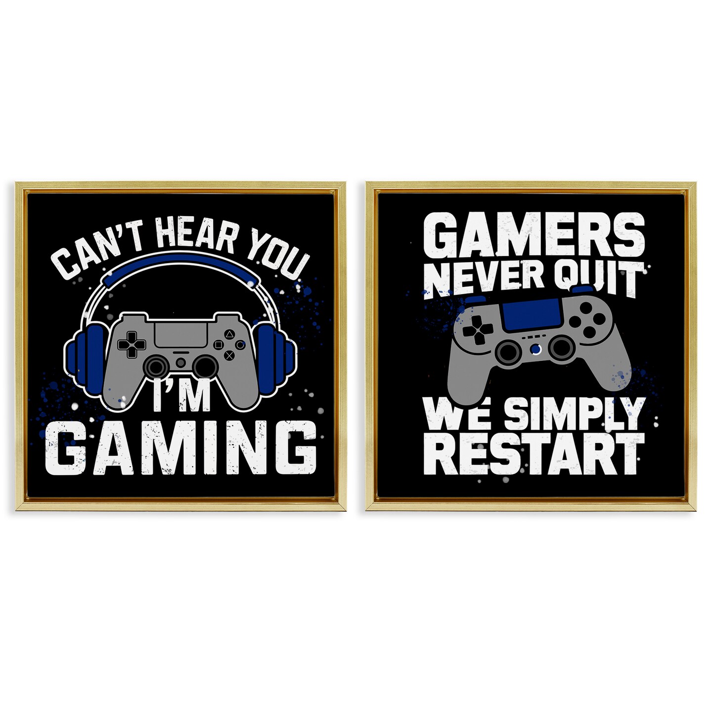 Stupell Industries Hardcore Gamer Expressions 2pc Floating Frame Set ...