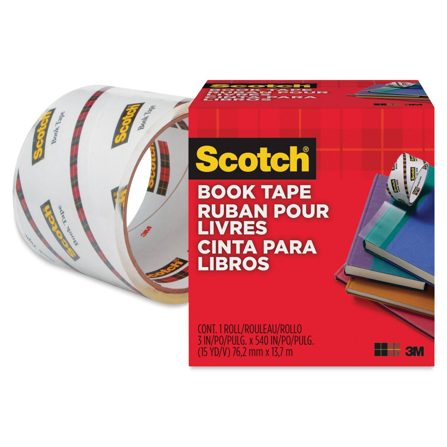 Scotch Book Tape - 3" x 15 Yards, Count: 1, Size: 3" Wide, Model ...