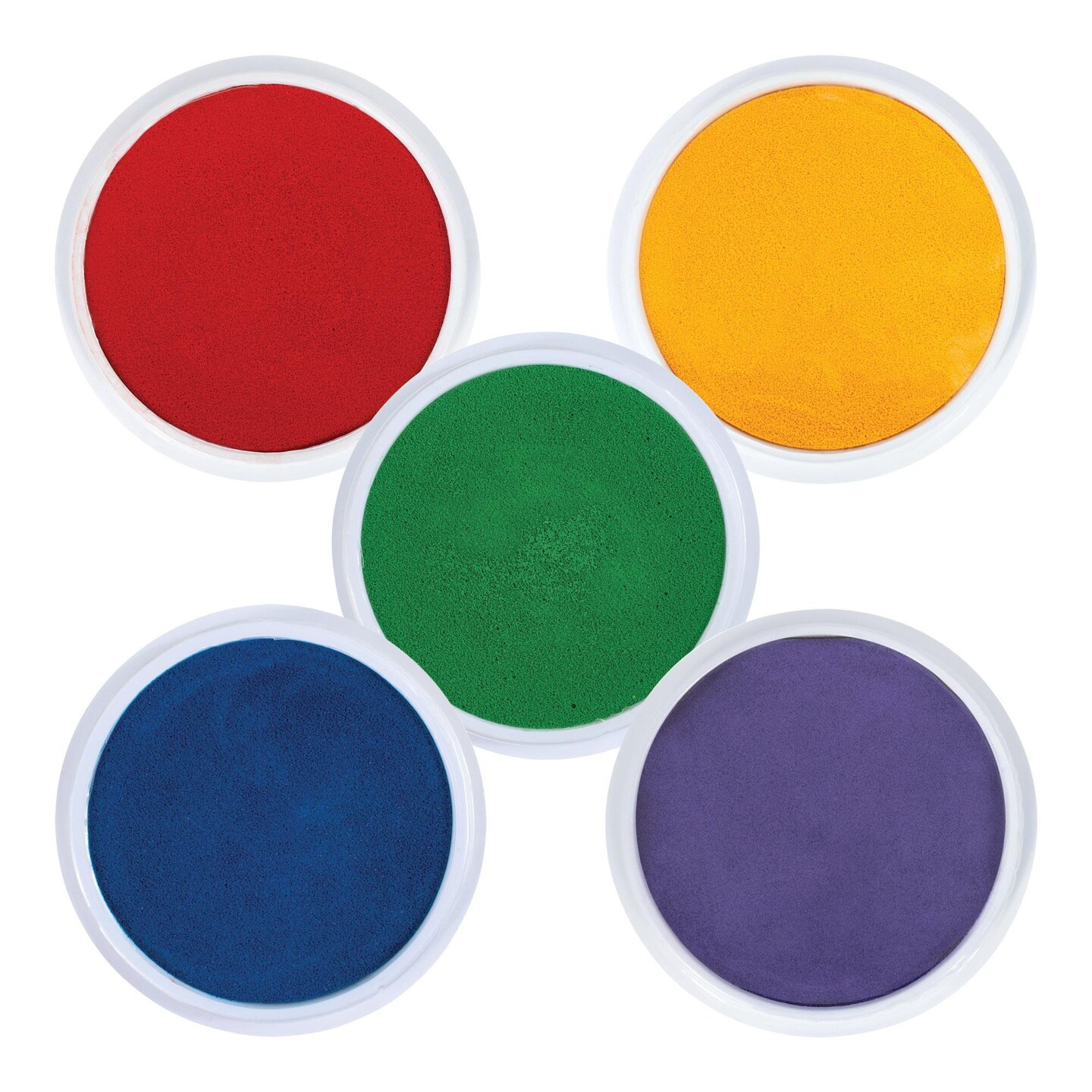 Kaplan Early Learning Company Jumbo Stamp Pads - Set of 5, Color ...