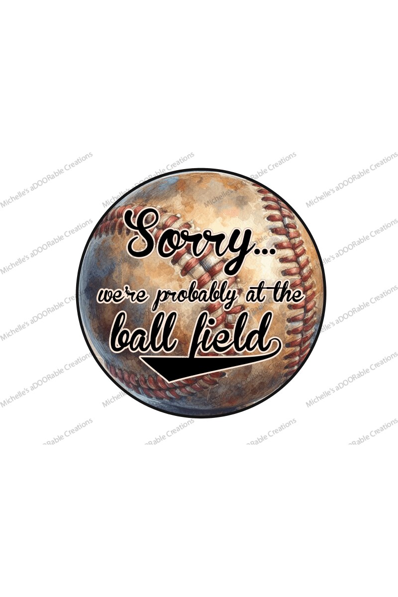 Sorry At The Baseball Field Metal Sign | Michaels