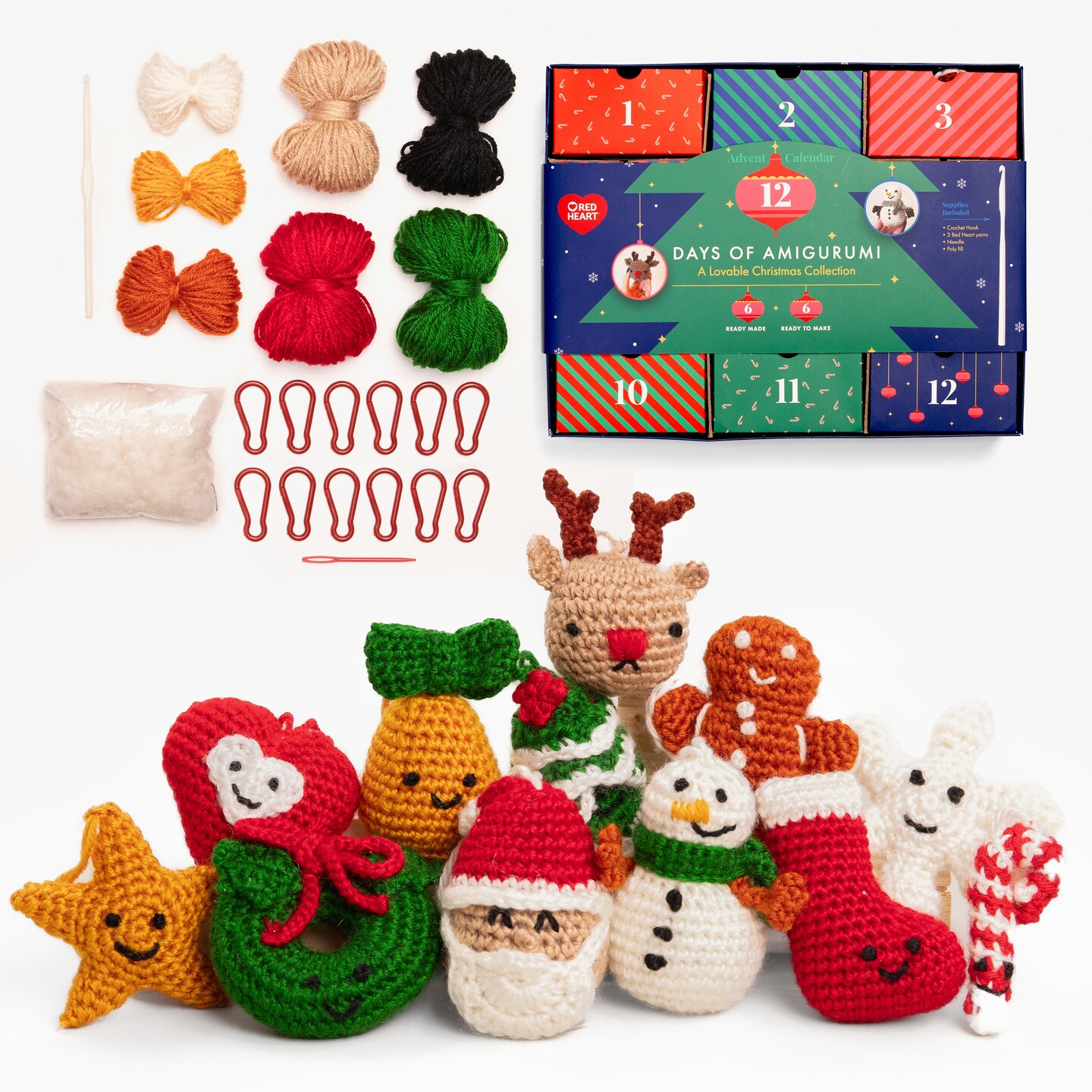 Red Heart Advent Calendar Kit-Six Make & Six To Make, Count: 16 | Michaels