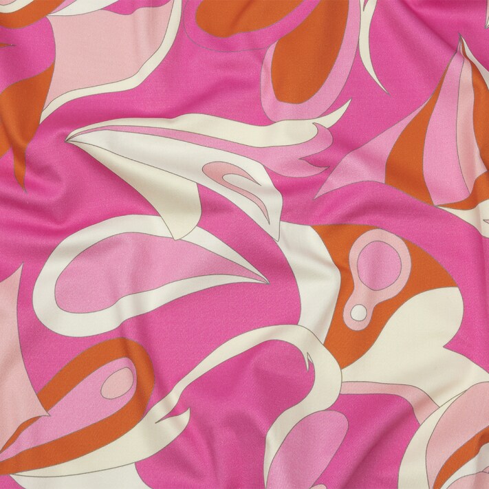 1 Yard Hot Pink Free Falling Abstract Paisley Cotton Sateen | Michaels