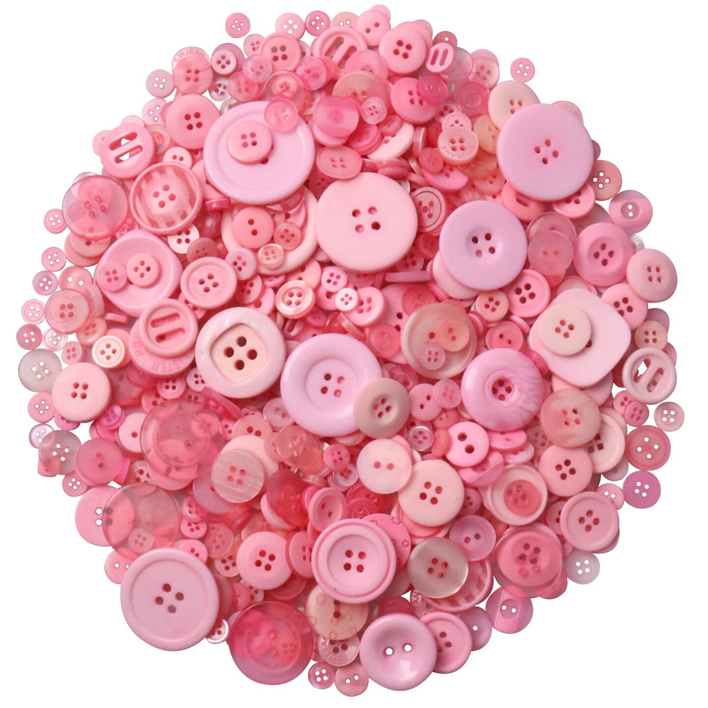 Tnstk 650 Pcs Buttons Round Resin Buttons 2 and 4 Holes Assorted ...