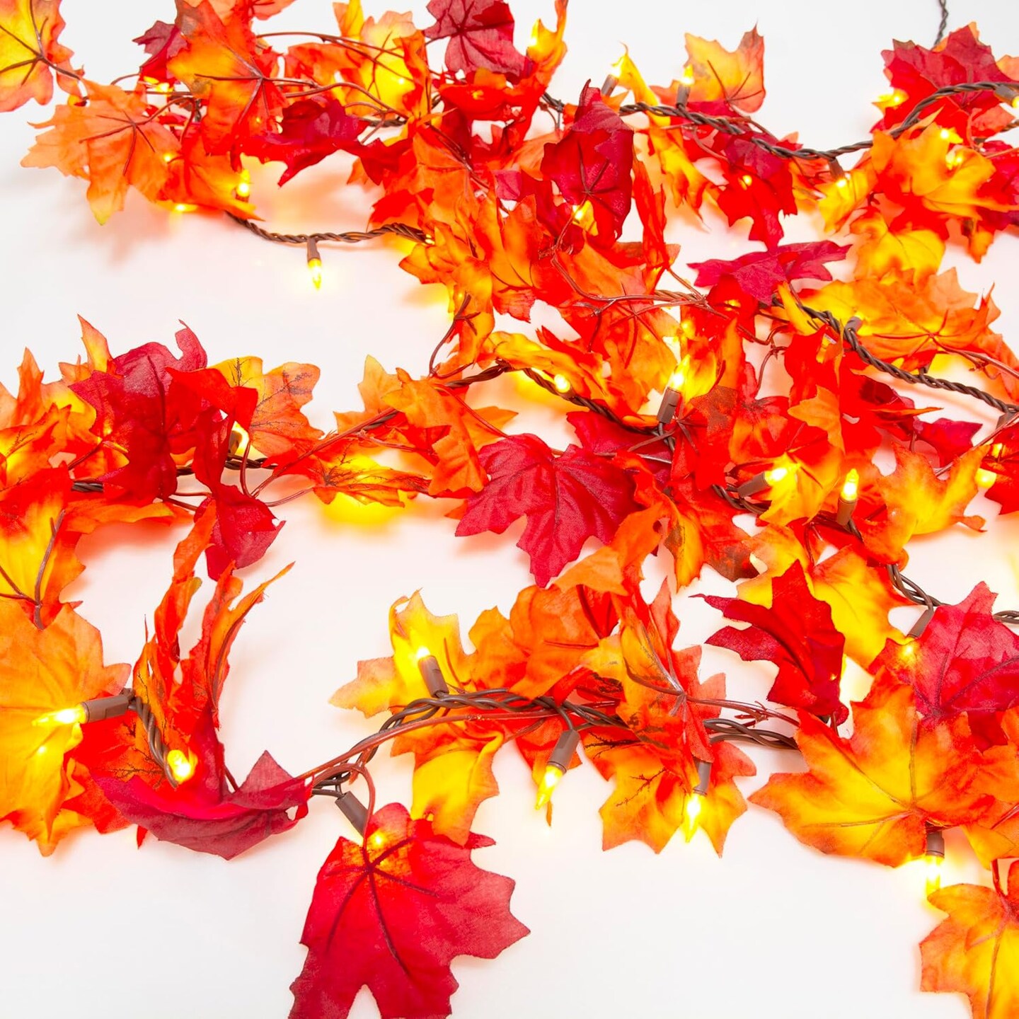 Fall Leaves Garland with Lights | Michaels