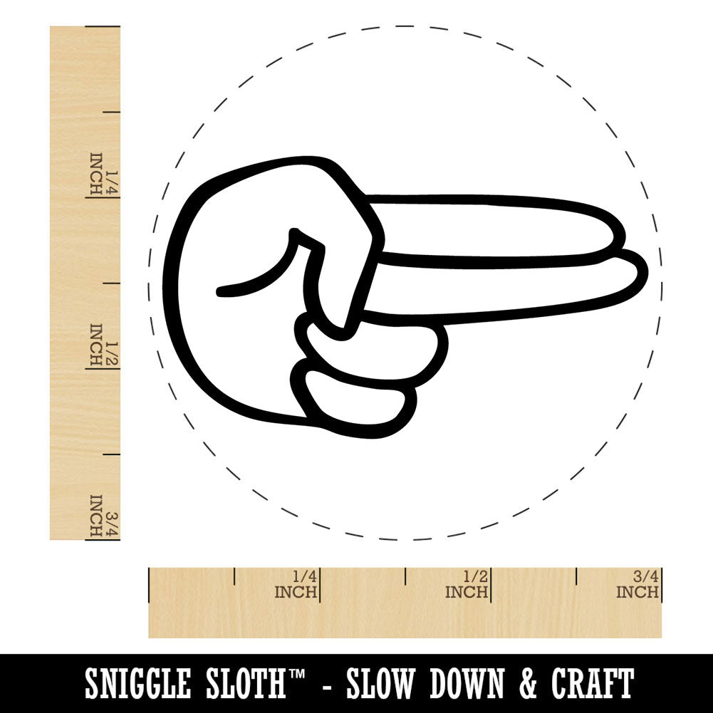 Two Finger Pointing Hand Self-Inking Rubber Stamp for Stamping Crafting ...