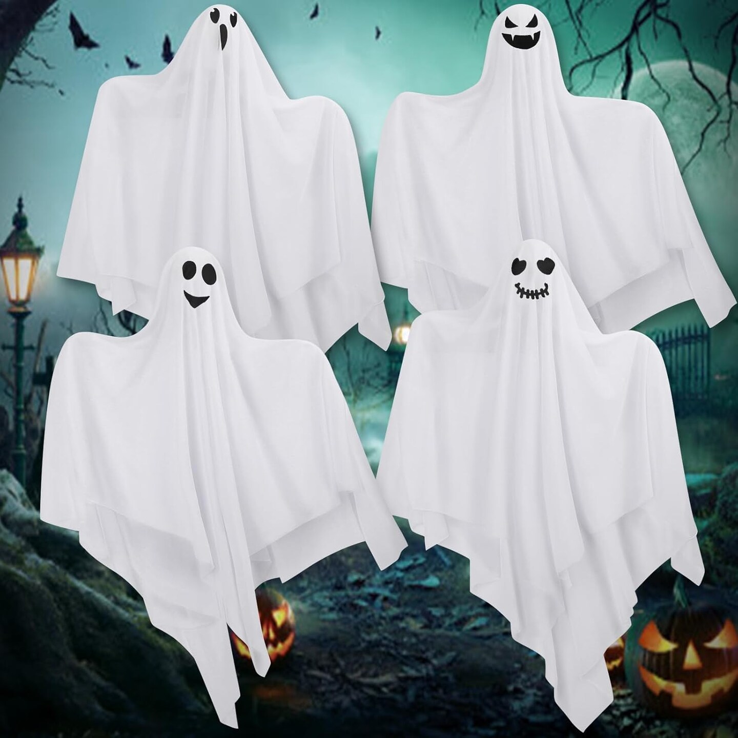 4 Pack 28" Halloween Hanging Ghosts Decorations | Michaels