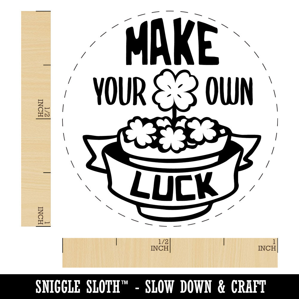 Make Your Own Luck Shamrock Clover Saint Patricks Day Self-Inking ...