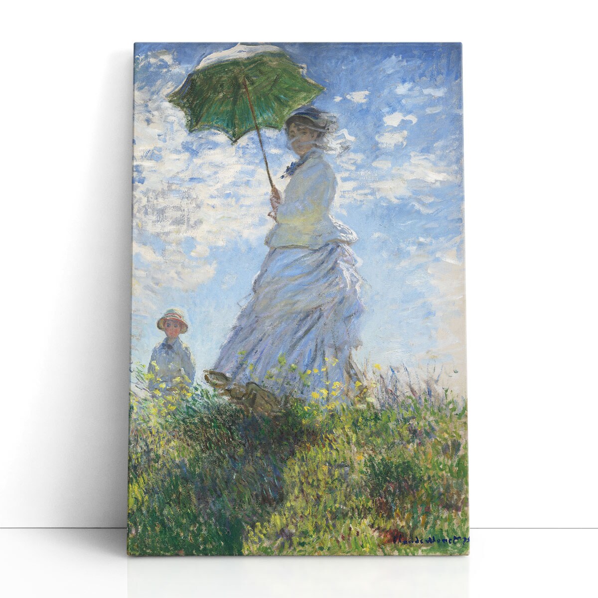 Madame Monet and Her Son, 1875 Framed Canvas Wall Art – Claude Monet ...