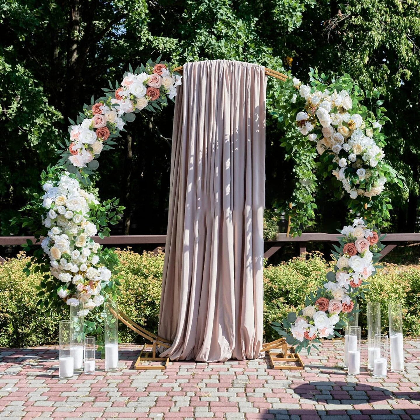 Tables Silk Rose Floral Swags Faux Flower Arrangements for Wedding ...