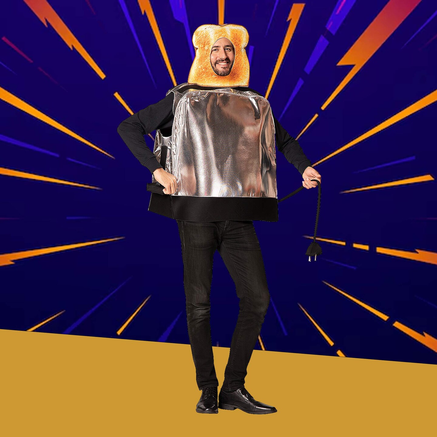 Funny Toaster Adult Costume with 3D Handle for Halloween Parties and ...