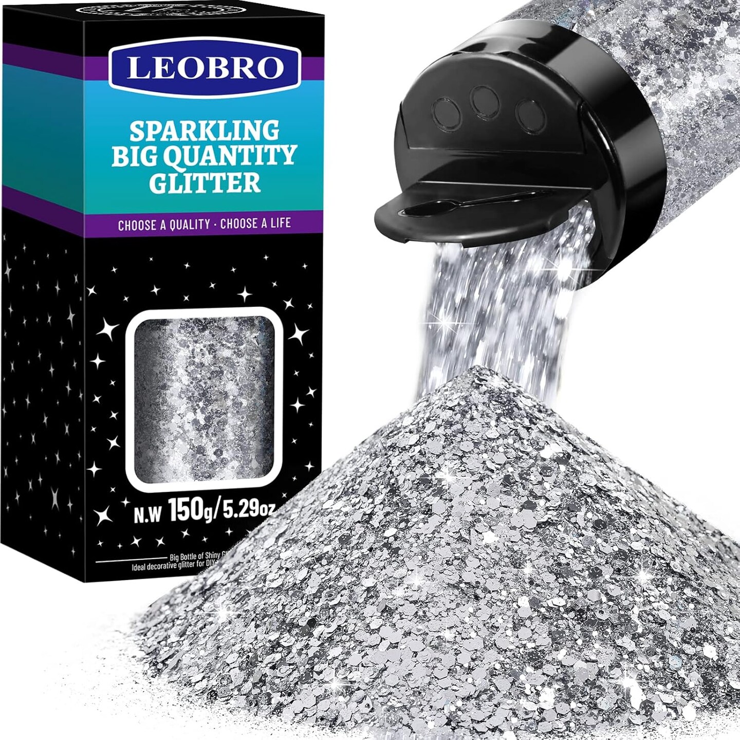 Silver Chunky Glitter | Michaels