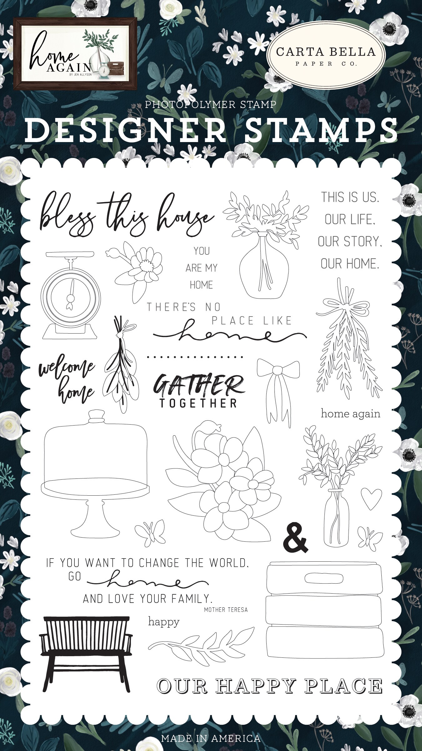 Home Again: Gather Together Stamp Set | Michaels
