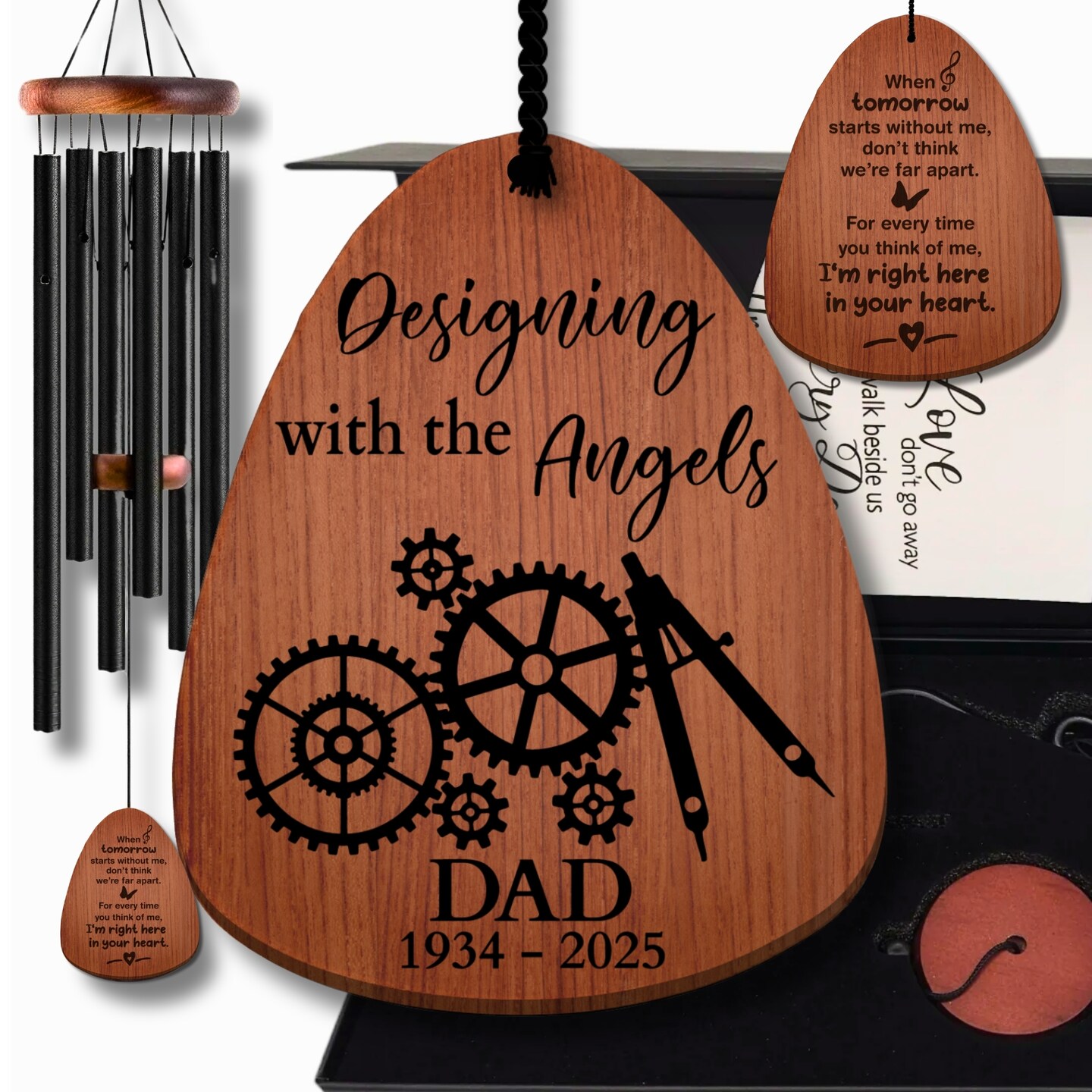 Engineer Memorial Gift Wind Chimes Sympathy Gift Memory Gift for Him ...