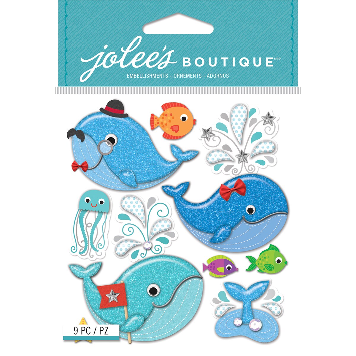 Jolee's Boutique Dimensional Stickers-Cutesy Whales | Michaels