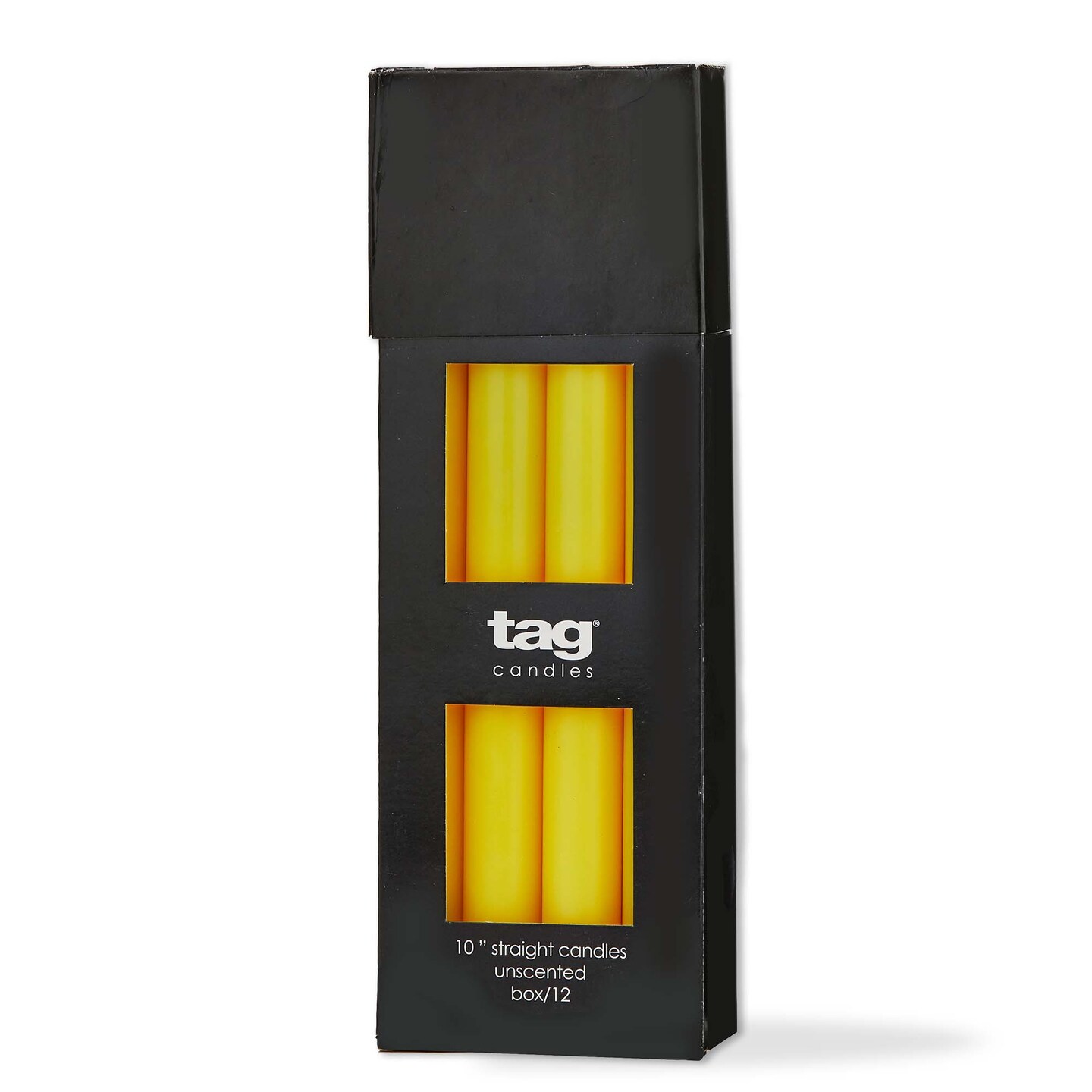 Color Studio 10" Straight Taper Unscented Smokeless Paraffin Wax Candle ...