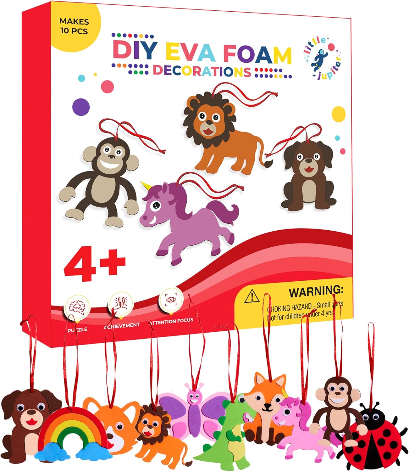 DIY EVA Foam Decorations - Makes 10pcs of Animals & More - Kids Foam ...