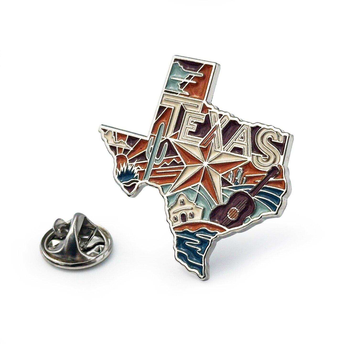 Texas Enamel Lapel Pin, Collectible US State Collection TX Pin ...