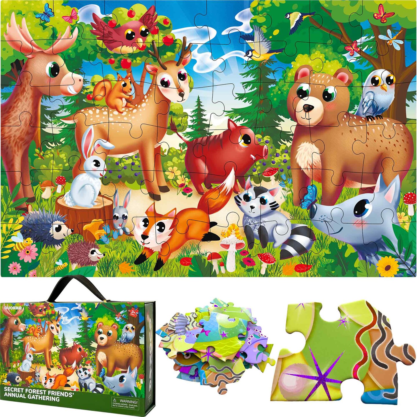 QUOKKA Giant Floor Puzzles for Kids Ages 4-6 - 2x3 Feet 48 Piece ...