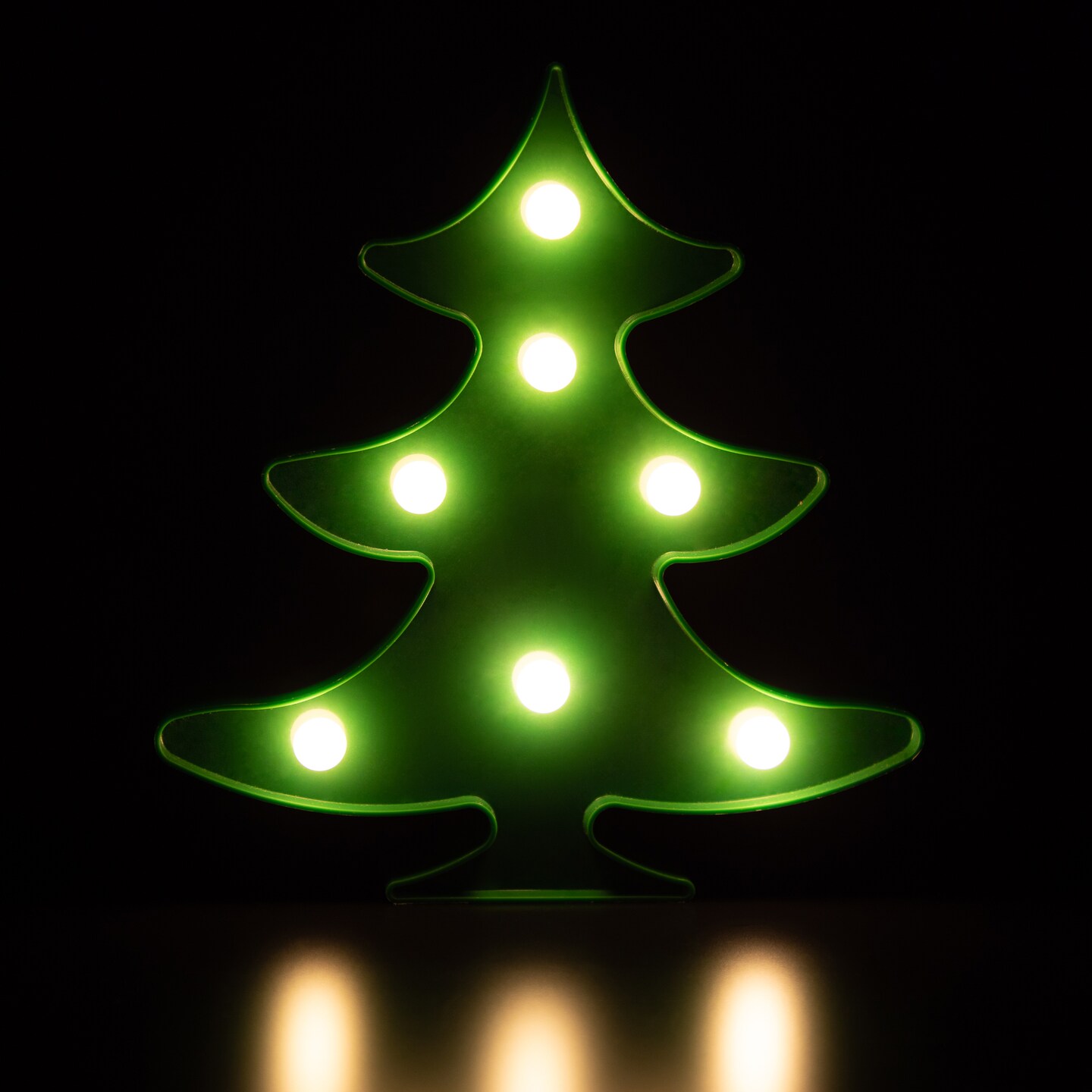 Northlight LED Lighted Christmas Tree Marquee Wall Art - 8.75" - Green ...