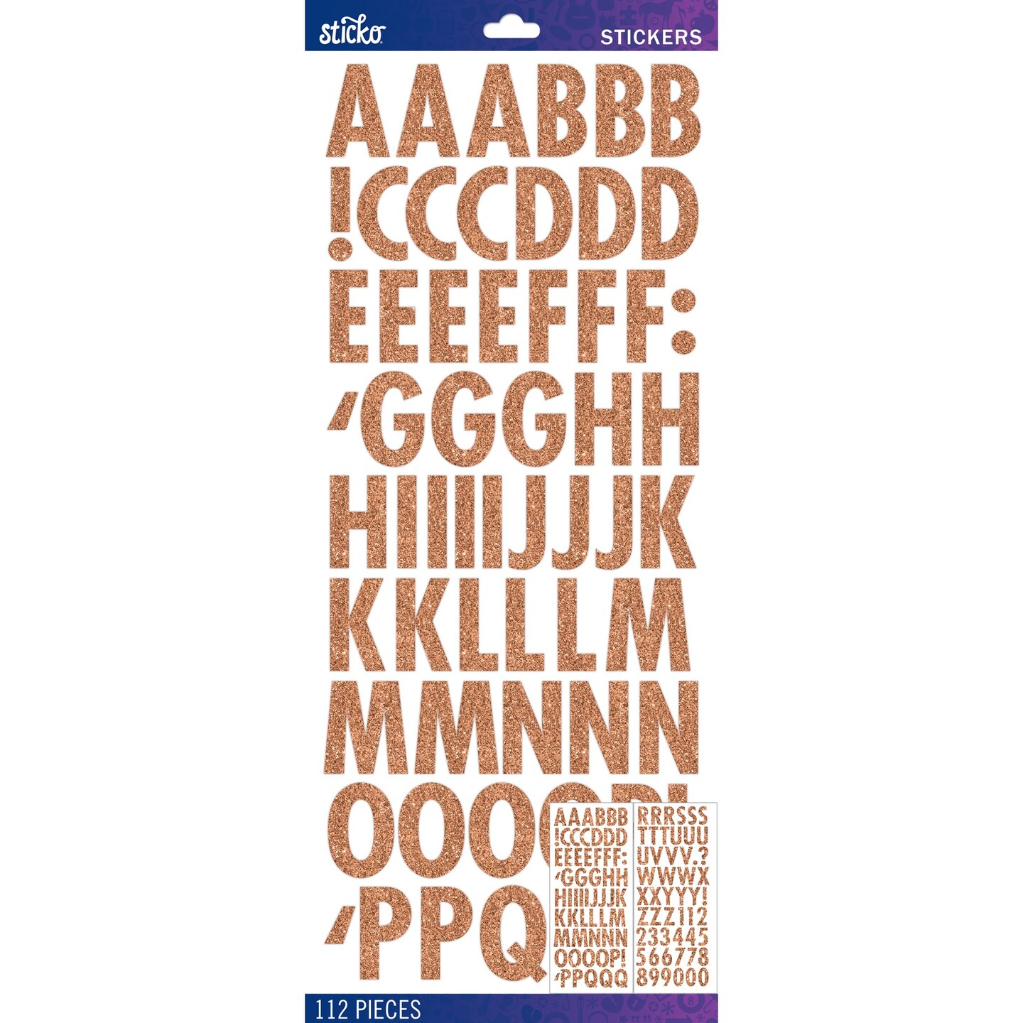 Sticko Alphabet Stickers-Copper Glitter Futura | Michaels