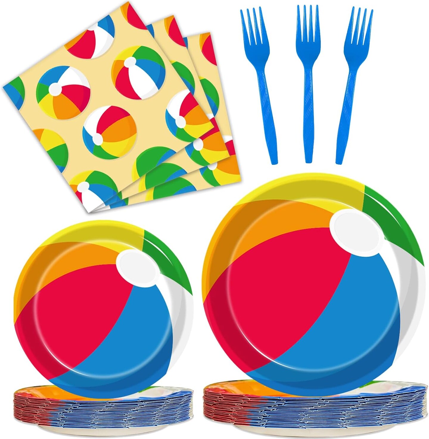 96 Pcs Summer Pool Beach Party Paper Plates Napkins | Michaels