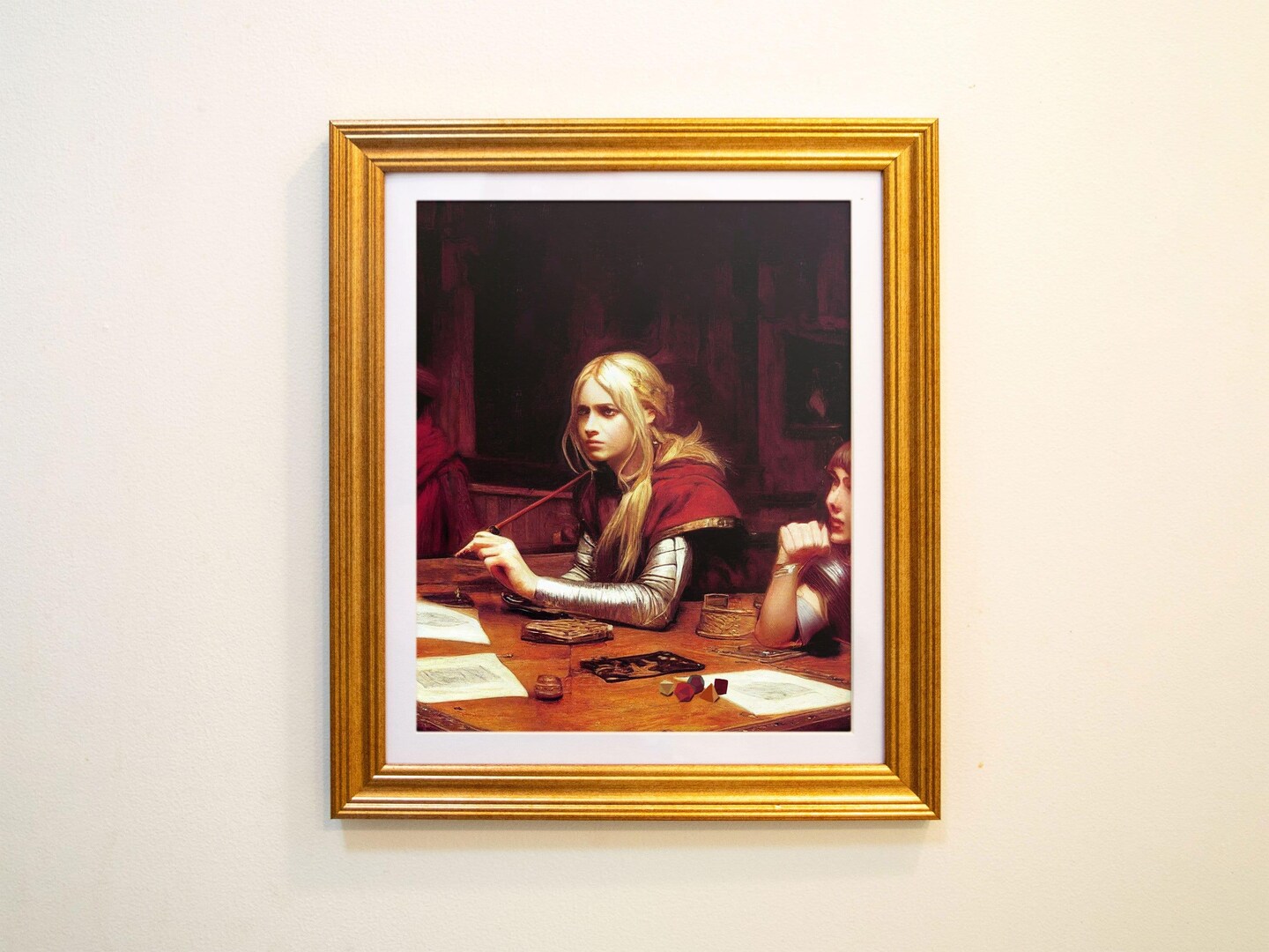 Girl Playing Dungeons and Dragons in a Tavern | Fantasy Art Print ...