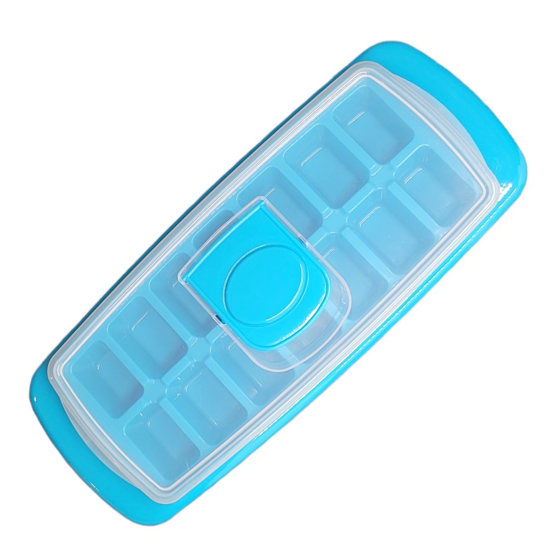 Handy Housewares Anti-Spill 14-Cubes Covered Ice Cube Tray with Easy ...