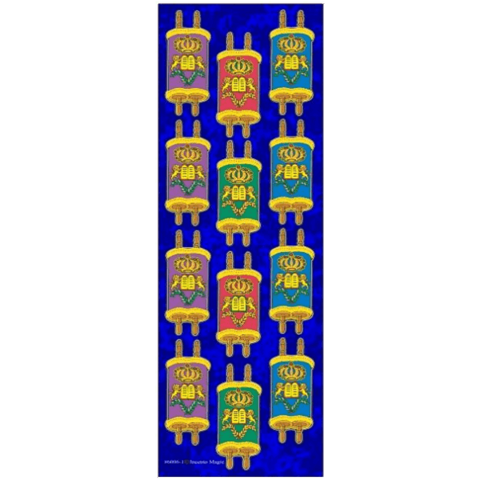 Sefer Torah Multi-Color Die-Cut Stickers (Medium 2") – Judaica ...