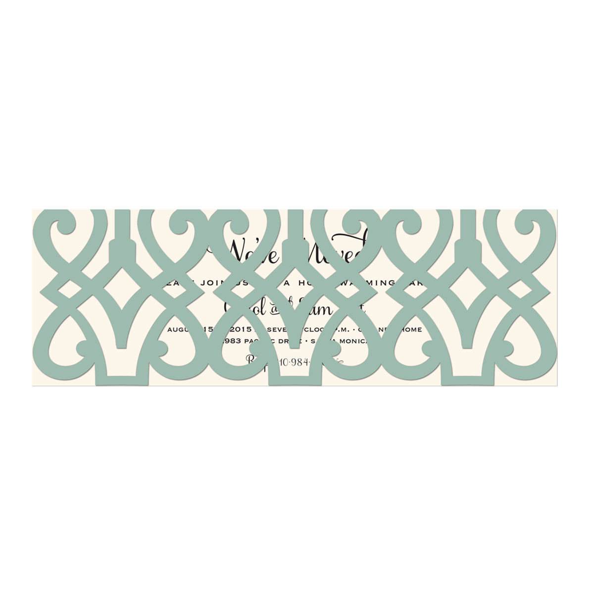 Blue Grey Diecut Filigree Wrap Invitation | Michaels