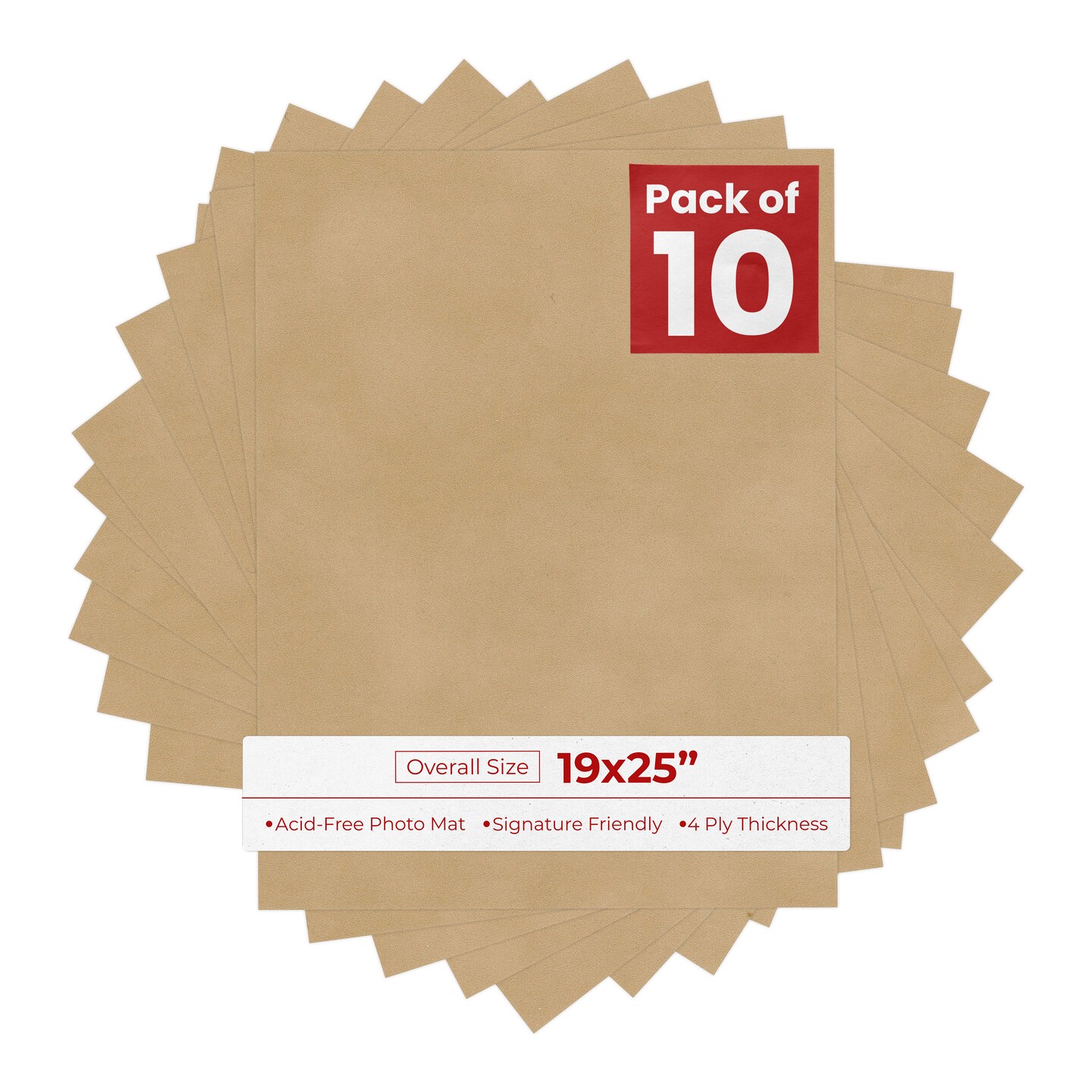 Beige Suede 19x25 Uncut Mat Board - Blank Sheets, No Opening, Color ...