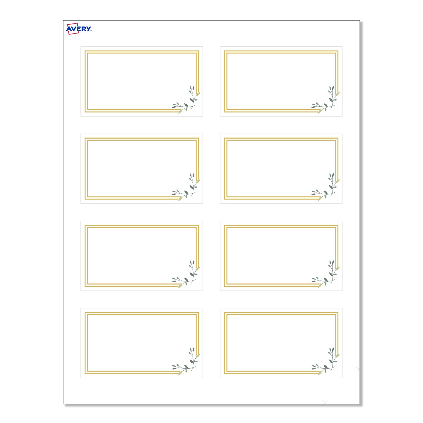 Avery® Printable Rectangle Cards with Sure Feed® Technology, Double ...