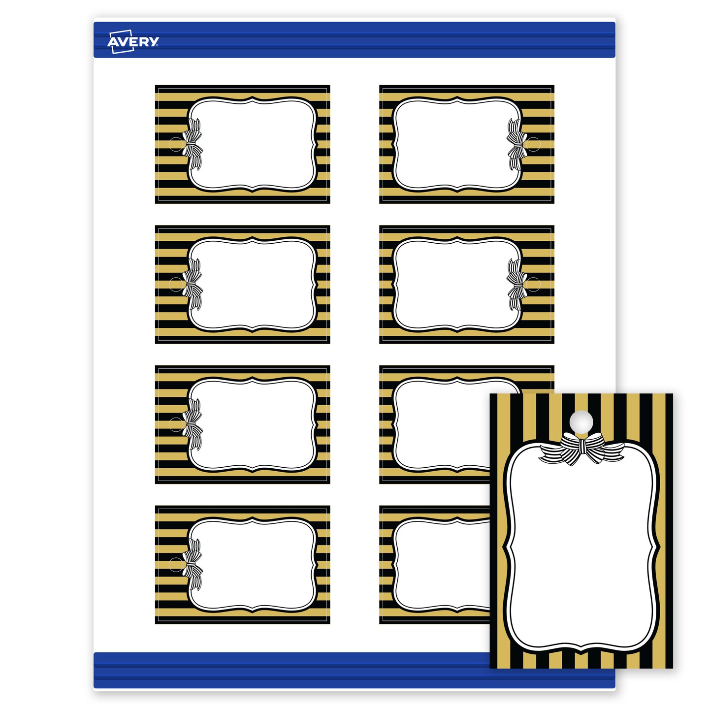 Avery Printable Rectangle Tags with Sure Feed Technology, 2" x 3", Pre ...
