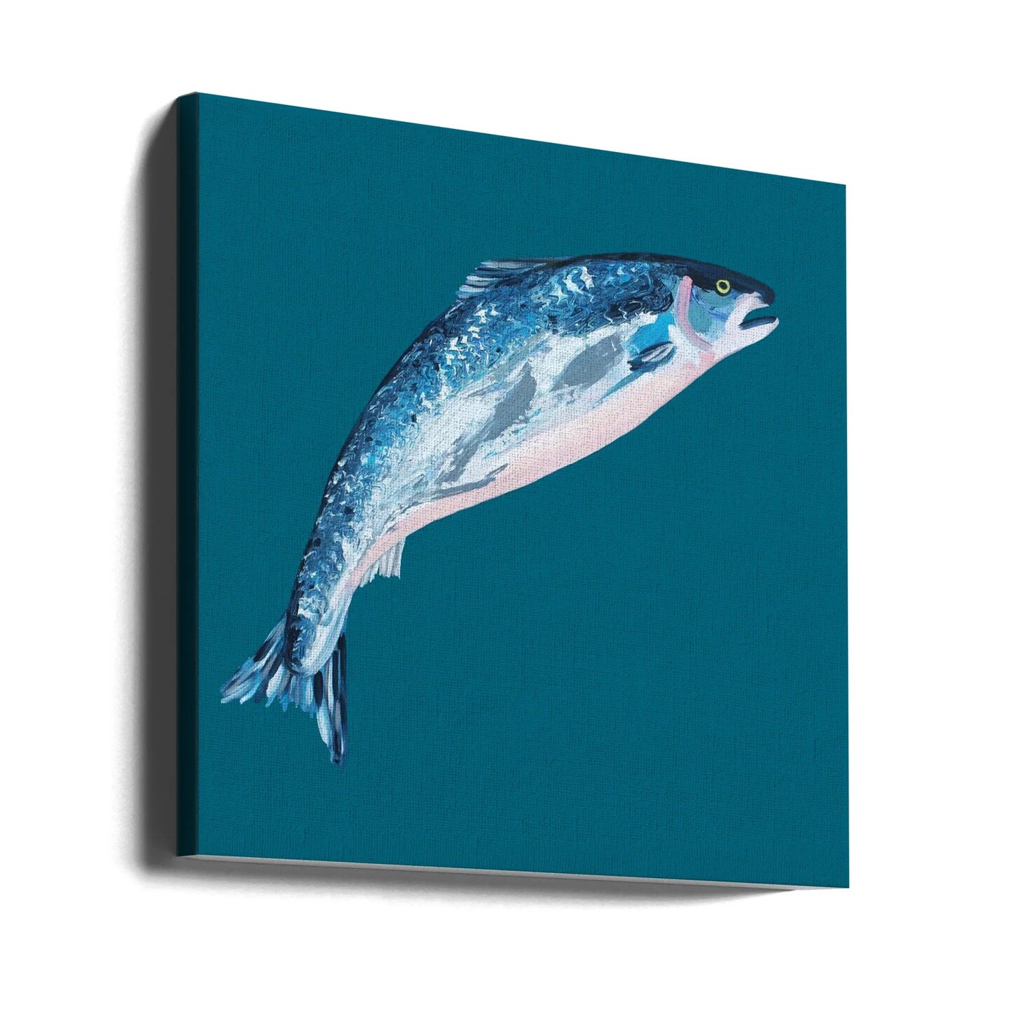 Leaping Salmon Square 24x24 Canvas - Corporate Office Art | Michaels
