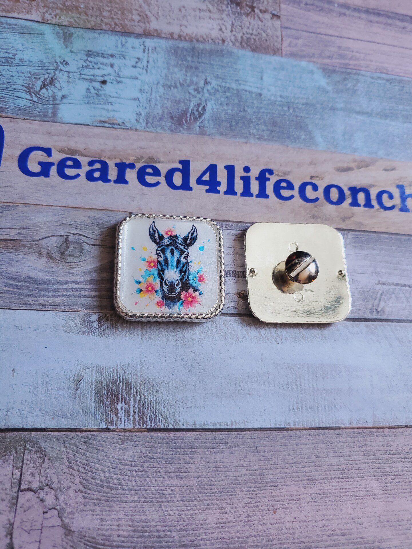Mule lover conchos, screwback concho, custom conchos, bling conchos ...
