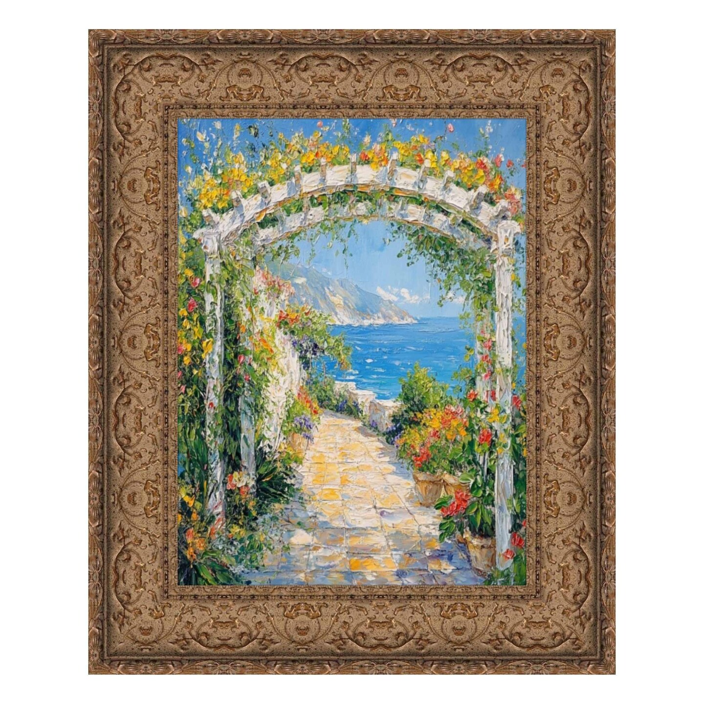 Wide Dark Gold Ornate Vine Picture Frame 14x14 frame | Michaels