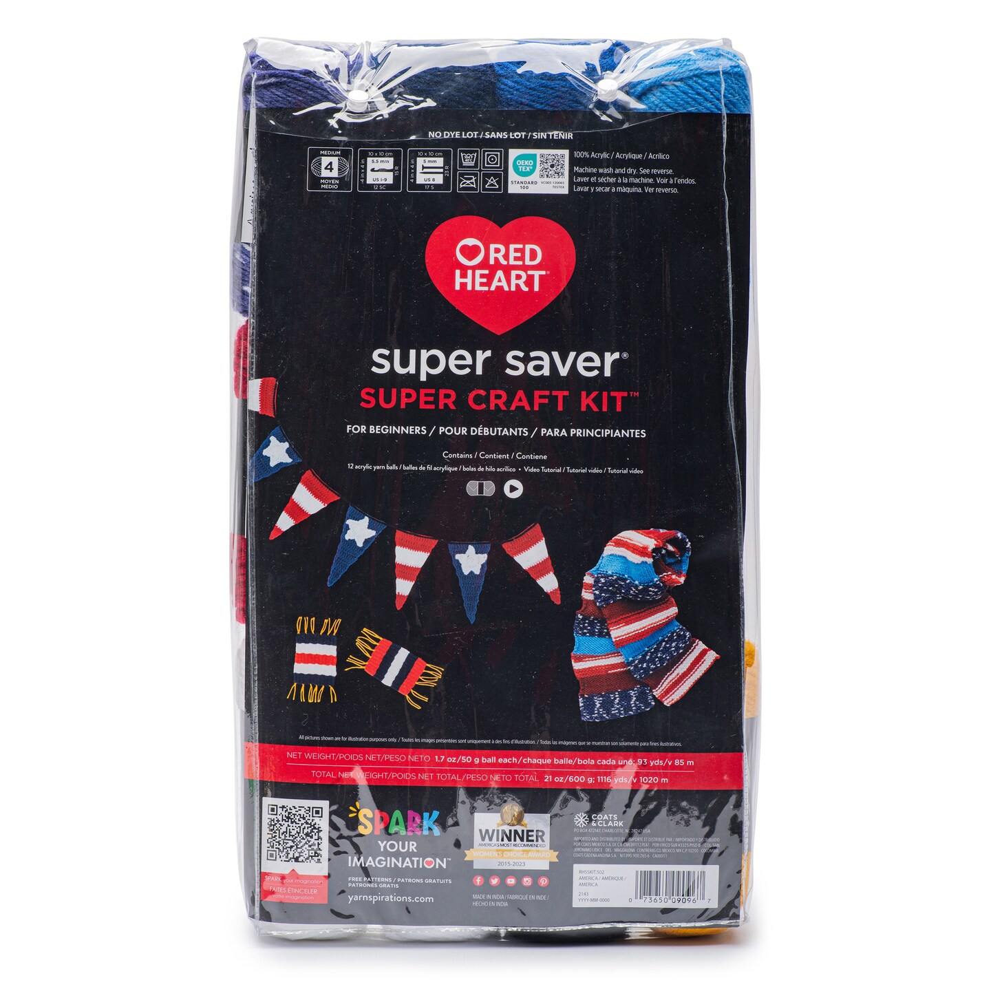 Red Heart Super Saver Super Yarn Kit-America | Michaels