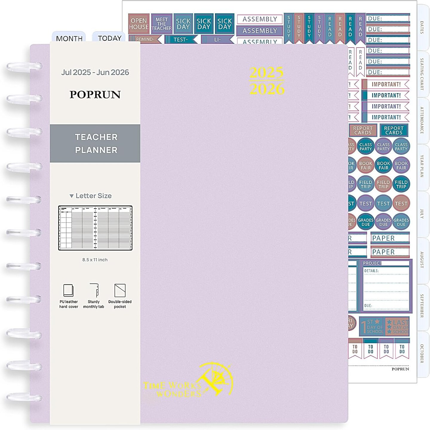 Teacher Planner 2025-2026, (Disc-Bound Letter Size - 8.5'' x 11 ...