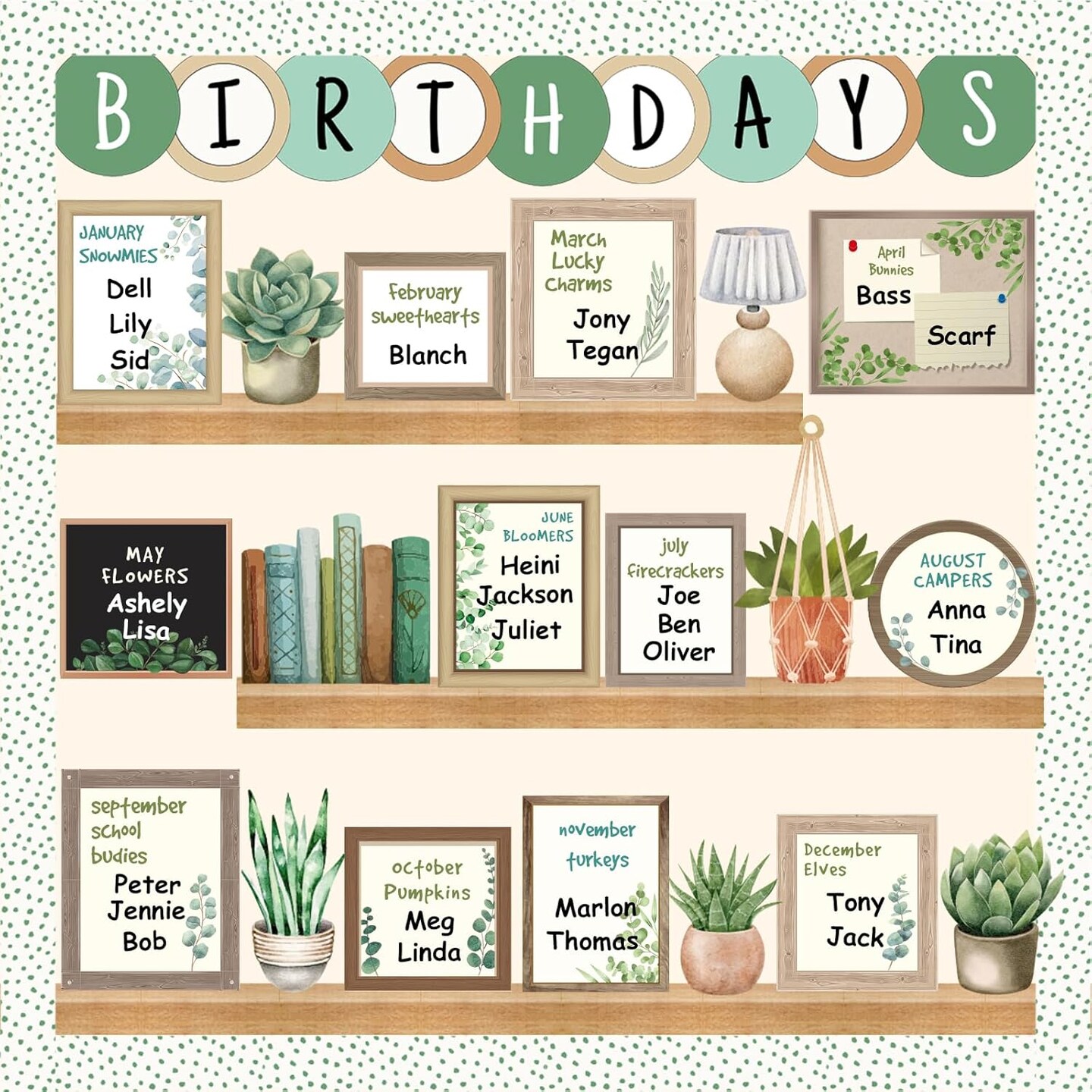 Eucalyptus Birthday Bulletin Board Set for Classroom | Michaels