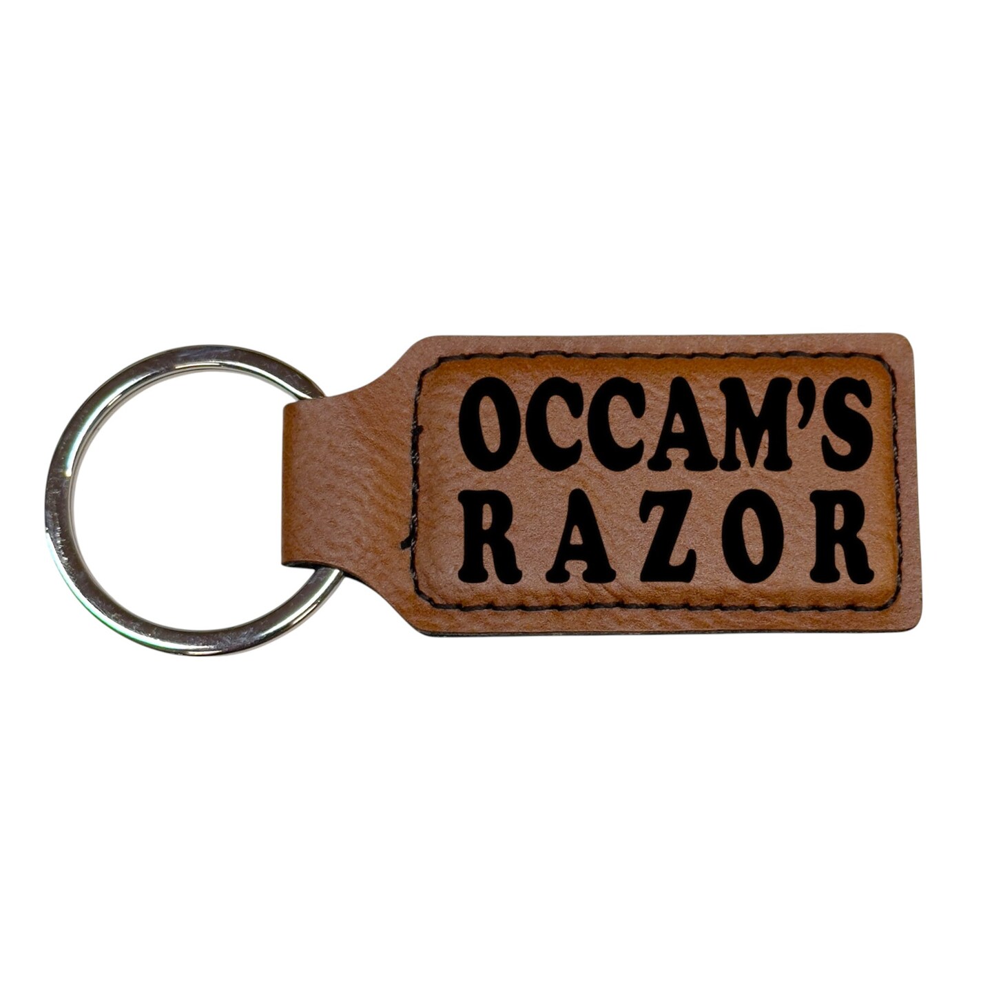 Keychain - Rectangle - Occams Razor - Leather | Michaels