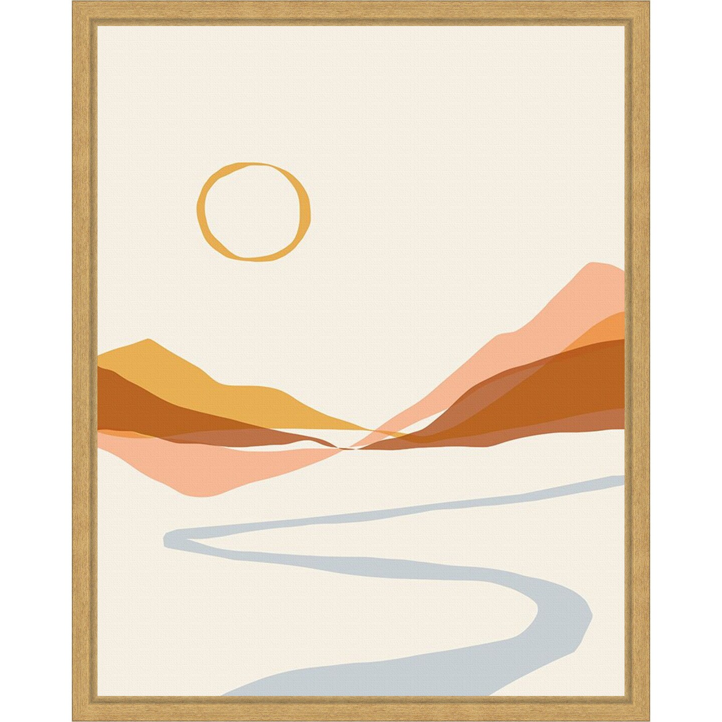 Geo Landscape Line I by Victoria Barnes Framed Canvas Wall Art | Michaels