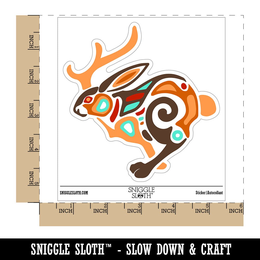Water Bottle Sticker Set Southwestern Jackalope Tribal Native American ...